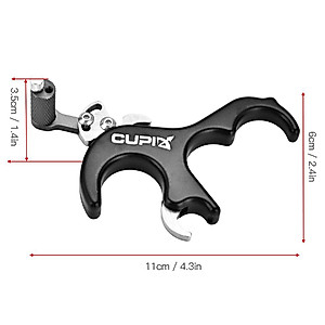 Tru Ball Three Finger Release,Bow Release,Thumb Bow Release,Archery Thumb Release,Archery Compound Release Aid Aluminum Alloy 3 Finger Grip Bow Hunting Thumb Caliper 4 Colors to