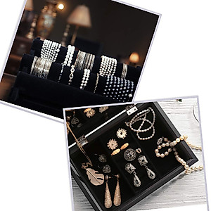 Self Adhesive Felt Fabric, Soft Velvet Drawer Liner, DIY Velvet Fabric for Art & Crafts, Jewelry Box Felt Liner, Solid Color Felt Wallpaper 17.7" x 158" (Black