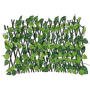 HACSYP Expandable Faux Privacy Fence Trellis Fence Retractable | Expandable Garden Artificial Fence Wooden Rattan Climbing Tree Frame Garden Plant Privacy Protection Fence (Color : Type E)