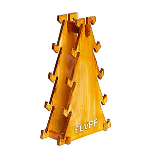 FLVFF Fingerboard Display Rack Storage Organizer Exhibit Finger Skate Rail ramps and Parks (RA2) (Brushed Light Brown)