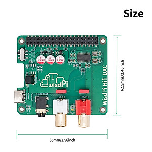 Raspberry Pi HiFi DAC HAT Audio Card Expansion Board for Raspberry Pi 4, Pi 3 B+, Pi 3 B, Pi 2, Pi B+, Pi Zero/Zero W