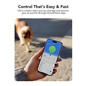 Govee Air Purifiers Pro for Home Large Room up to 1837ft² with PM2.5 Sensor, WiFi Smart Home Air Purifier Large Room, H13 True Hepa Air Purifier for Smoke, Pet Hair, Odors, 24dB Air Cleaner, Auto Mode