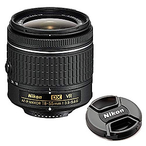 Nikon D5600 DSLR Camera with 18-55mm VR and 70-300mm Lenses + 128GB Card, Tripod, Flash, and More (20pc Bundle)