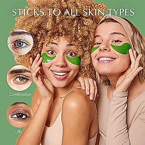 Enaskin Naturals Under Eye Patches - Green Tea Under Eye Masks for Dark Circles And Puffiness, Collagen Eye Gel Pads Moisturizing & Reducing Wrinkles, Beauty & Personal Eye Skin Care Products (30 Pairs) (Green)