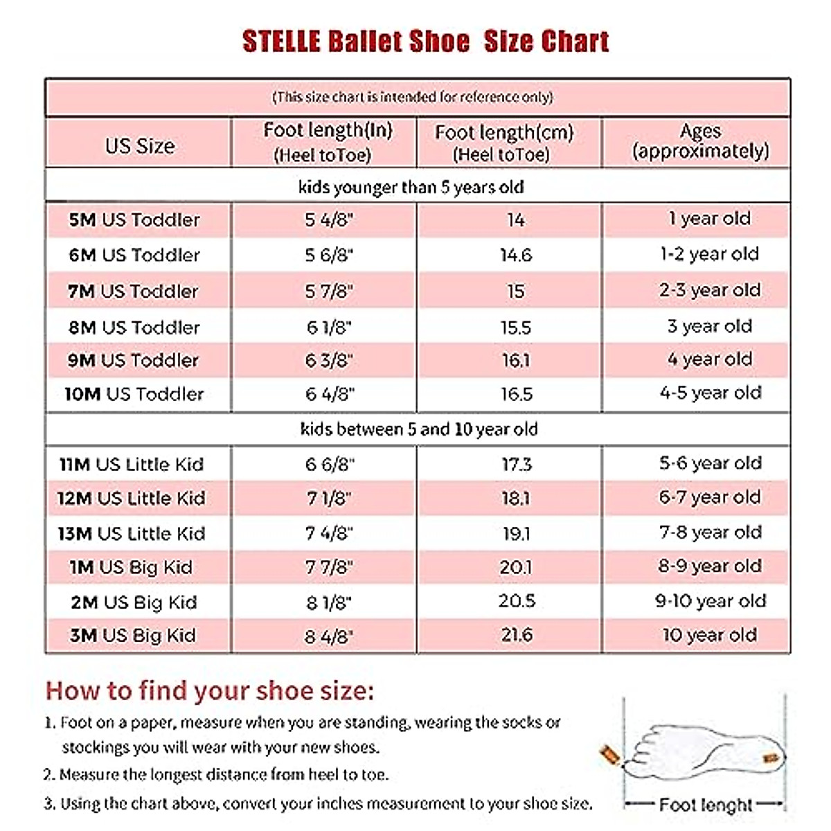 Stelle Girls Ballet Shoes Boys Toddler Soft Leather Dance Slippers for Toddler/Little Kid/Big Kid(Ballet Pink,8MT)