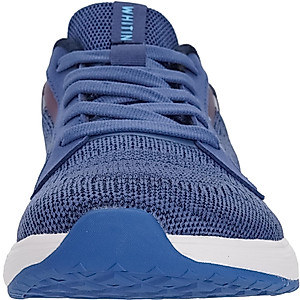 WHITIN Men's Wide Width Toe Box Shoes Size 9.5 Sneakers Knit Comfortable Zapatos para Male Fashion Casual Non Slip Cushioning Dark Blue 43