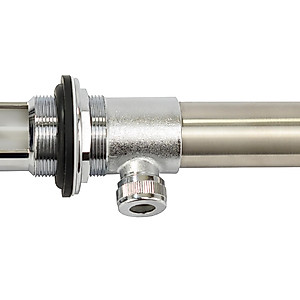 Purelux Bathroom Faucet Vanity Sink Metal Pop-Up Drain Stopper Assembly with Lift Rod and Overflow, Brushed Nickel Finish