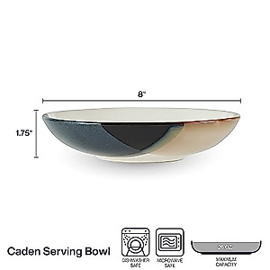 Gourmet Basics by Mikasa Caden Set of 4 Pasta Bowls, 8 Inch