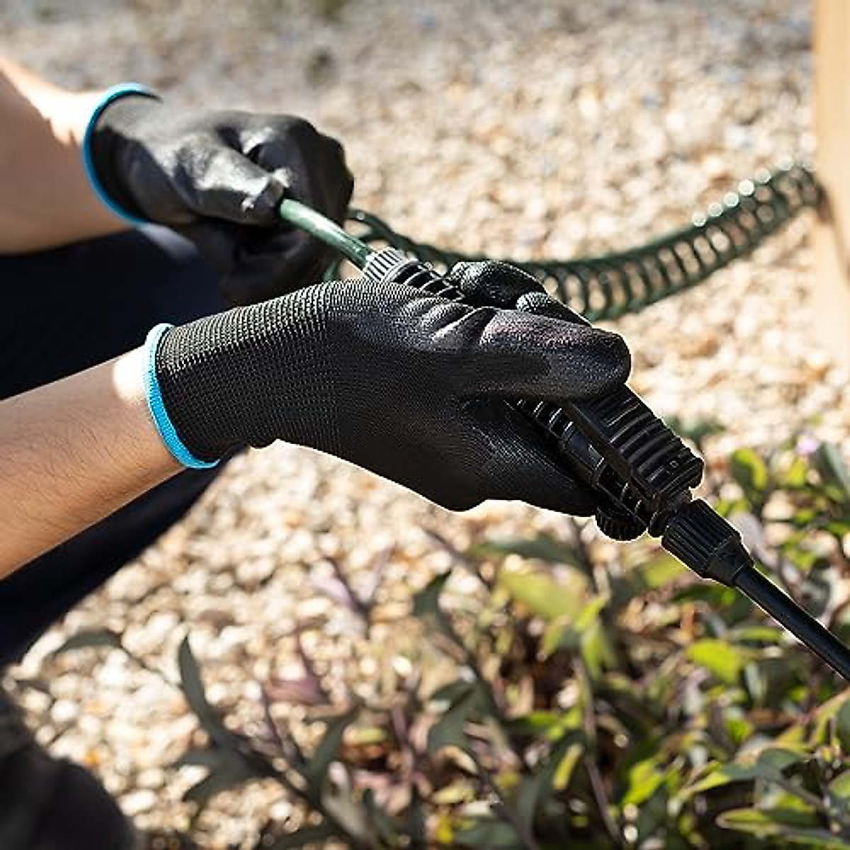 G & F Work Gloves for Men, Lightweight Grip, Polyurethane Coated, Touchscreen Compatible, Flexible & Breathable, Durable Construction, Ideal for Gardening, Mechanics, and General Duty Tasks, 12 Pairs