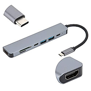 High Resolution Type‑C Hub Docking Station Easy to Carry Plug and Play Multifunction for PC