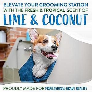 TropiClean Lime & Coconut Deshedding Dog Shampoo for Shedding Control | Natural Pet Shampoo Derived from Natural Ingredients | Cat Friendly | Made in The USA | 1 gal.