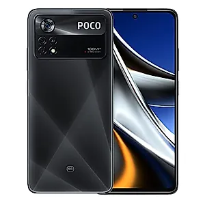 Xiaomi Poco X4 PRO 5G + 4G Volte Global Unlocked 256GB + 8GB GSM 6.6in 108 mp Triple Camera (Not Verizon/Boost/Cricket/At&T/Metro/CDMA) + Fast Car 51W Charger Bundle (Laser Black)