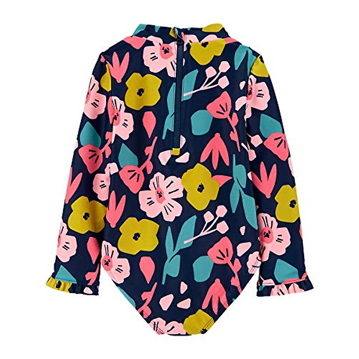 Simple Joys by Carter's Toddler Girls' One Piece Rashguard, Navy Floral, 2T