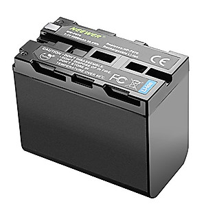 NEEWER 2-Pack 6600mAh Li-ion Replacement Battery with USB Charger, Compatible with Sony NP-F970 F960 F950 F770 F750 F570 F550 Handycams and NEEWER Led Light, Monitor, Motorized Slider