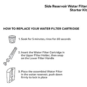 ZFBBfor Keurig Starter Kit Replacement 2.0 Coffee Maker - for Keurig Parts Includes Side Reservoir Filter Holder and 1 Pack Water Filter Cartridges (Clear)