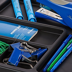 IRIS USA MC-303-TOP Plastic Storage Drawer, Rolling Cart with Organizer Top, 3, Black