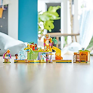 LEGO Friends Water Park Toy Building Set 41720 Pretend Play Kit with Swimming Pool Slides, Water Canons, and Two Mini-Dolls, Heartlake City Toy, Birthday Gift Idea for Kids Boys Girls Ages 6+ Years