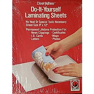 C-Line® Cleer-Adheer Laminating Sheets, 9" x 12", Box Of 50