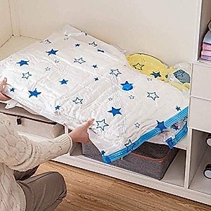 Vacuum Storage Bags, Space Saver Bags and Travel Storage Compression Bags for Clothes, Comforter, Pillows, Blankets, Plush Toys(4pack) (23x16in)