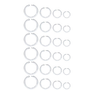 MODRSA Clear Septum Ring Nose Hoop Rings Daith Retainer for Work Surgery Bioflex Cartilage Tragus Helix Lobe Earrings Plastic Tongue Lip Piercing Clicker Horseshoe Barbell 6-12mm 18g