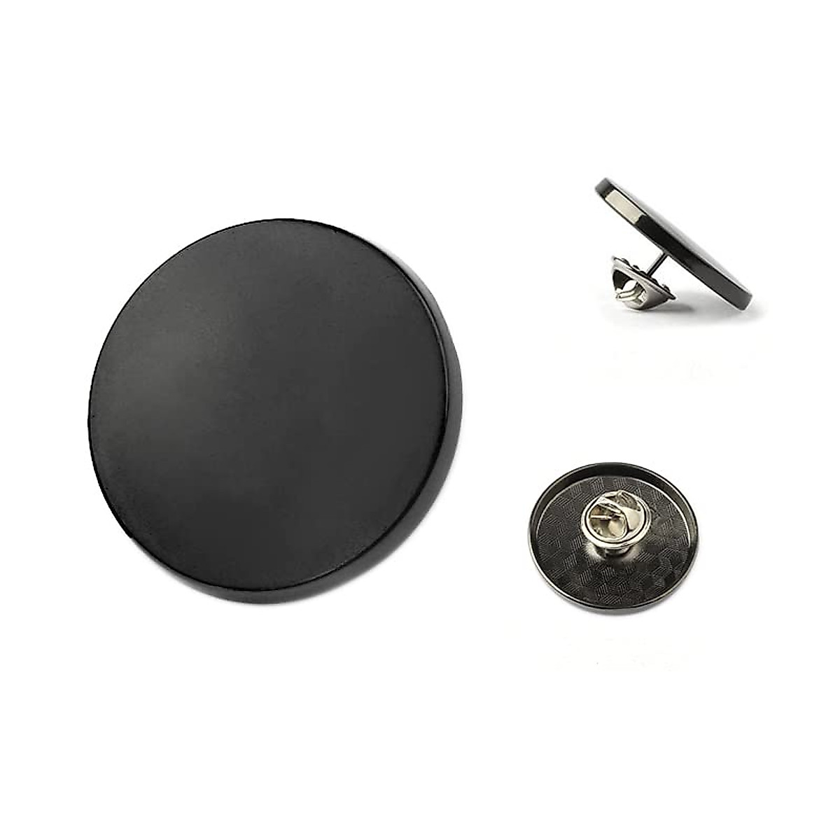 MAHAVIMOKSA 10pcs Flat Surface Metal Buttons Pins No Sew & No Tools Instant Replacement Snap Tack Button for Craft Clothing Coat Pant Bag Purse (Black 20mm)