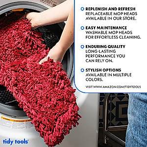 48 Inch Red Dust Mop with Metal Handle and 48 Inch Dust Mop Refill Bundle - 1 Mop Sets and 4 Refills