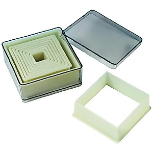 Fat Daddio's Square Pastry Cutter Set, 9 Piece
