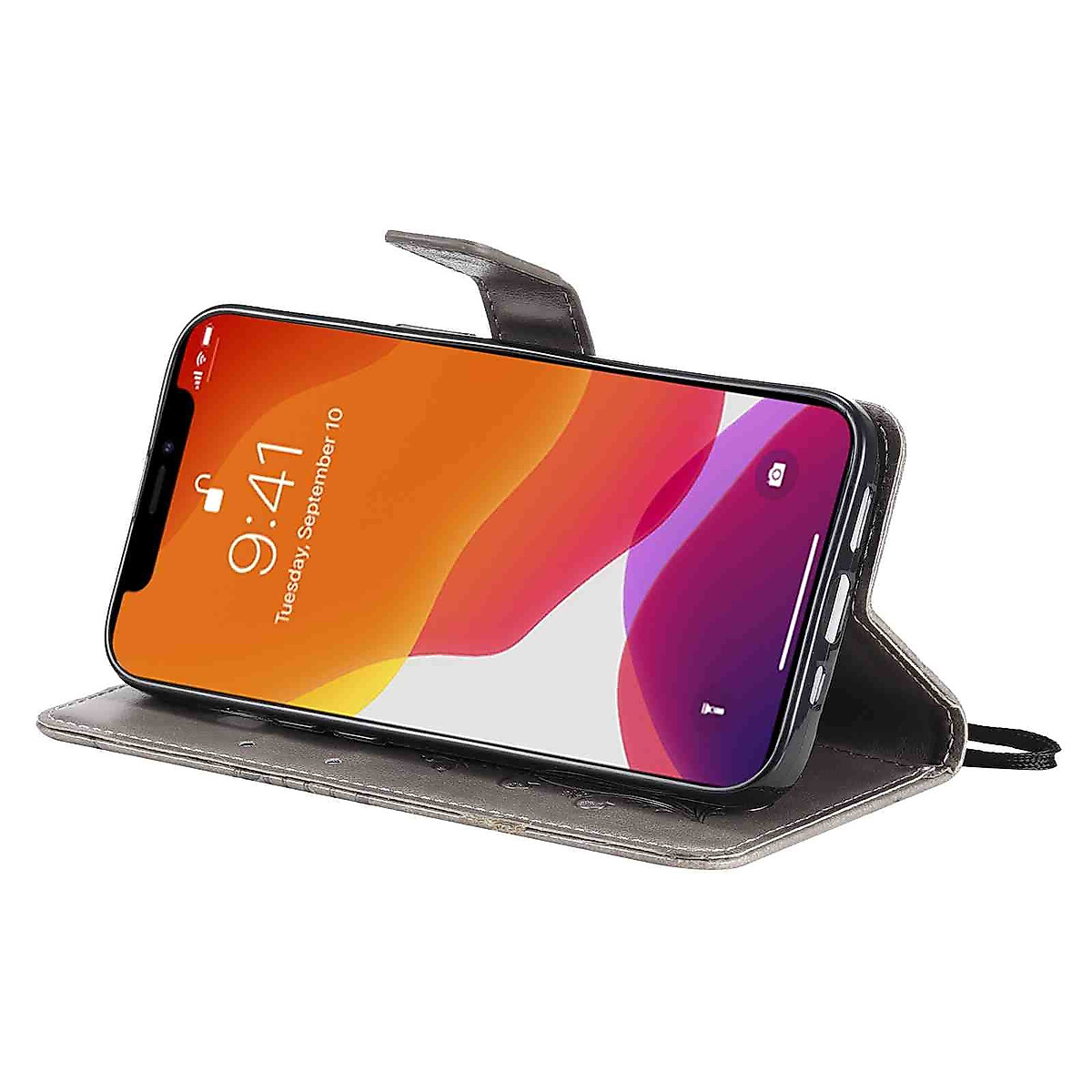 Fansipro Phone Cover Wallet Folio Case for LG V20, Premium PU Leather Slim Fit Cover for LG V20, 2 Card Slots, Exact fit, Gray