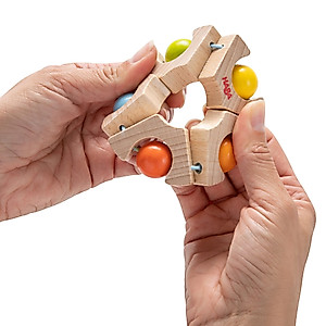 HABA Clutching Toy Ball Wheel Wooden Baby Toy (Made in Germany)
