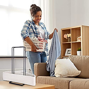 LMIP Hanger Storage Rack, Portable Hanger Storage Rack for Closet Laundry Room, Detachable Metal Stand Hanger Rack for Kids Adult Hanger, Black