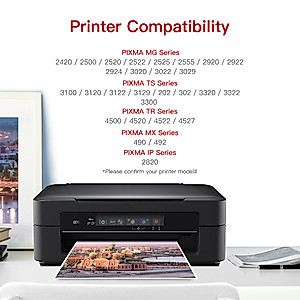 245XL 246XL Combo Pack Replacement for Canon Ink Cartridges 245 and 246 PG-245XL CL-245XL Works with Canon Pixma MG2522 MG2920 MG2922 MX490 MX492 TR4520 TR4522 TS3322 TS3122 (1 Black,1 Tri-Color) 1