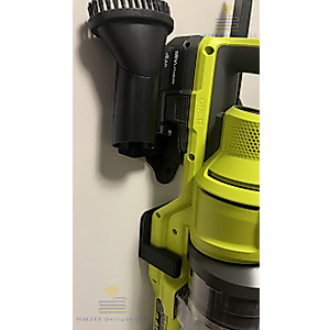 Generic Wall Mount Compatible with Ryobi ONE+ 18V Stick Vac - PCL & PBl Compatible - Battery Design - Black, MWJ88_0002