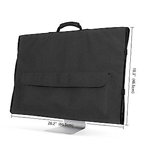 CURMIO Travel Carrying Bag Compatible for Apple 27" iMac Desktop Computer, Protective Storage Case Monitor Dust Cover Compatible with 27" iMac Screen and Accessories, Black, Patent Pending