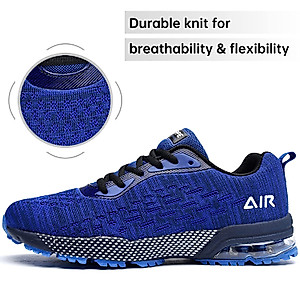 QAUPPE Mens Air Running Shoes Athletic Trail Tennis Sneaker (Blue US 9 D(M)…