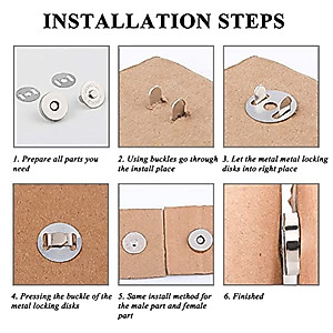 TIMESETL 40 Sets 14mm/18mm Magnetic Button Clasps Snaps Fastener Clasps DIY Craft Sewing Buttons Knitting Buttons Sets for Sewing, Craft, Purses, Bags, Clothes, Leather, 4 Colors