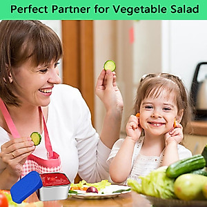 HyStarsigo 3 Pack Stainless Steel Snack Containers for Kids (6oz), Leak Proof Stackable Small Metal Food Containers with Silicone Lids, Stainless Steel Lunch Box for Toddlers and Kids