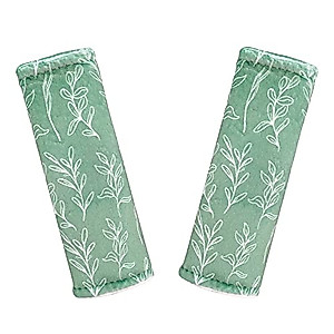 HNHUAMING Baby Car Seat Strap Covers Shoulder Pads for Baby Kid, Green Baby Car Seat Head and Body Support,2-in-1 Reversible CarSeat Insert,Soft Cushion for Stroller, Swing, Bouncer,Green Sage