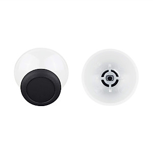 eXtremeRate Black & Transparent Dual-Color Replacement 3D Joystick Thumbsticks, Analog Thumb Sticks with Cross Screwdriver for Nintendo Switch Pro Controller