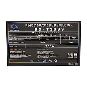 Raidmax Hybrid 730W ATX12V/ EPS12V Power Supply RX-730SS