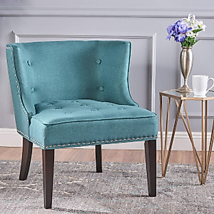 Christopher Knight Home Adelina Fabric Occaisional Chair, Dark Teal