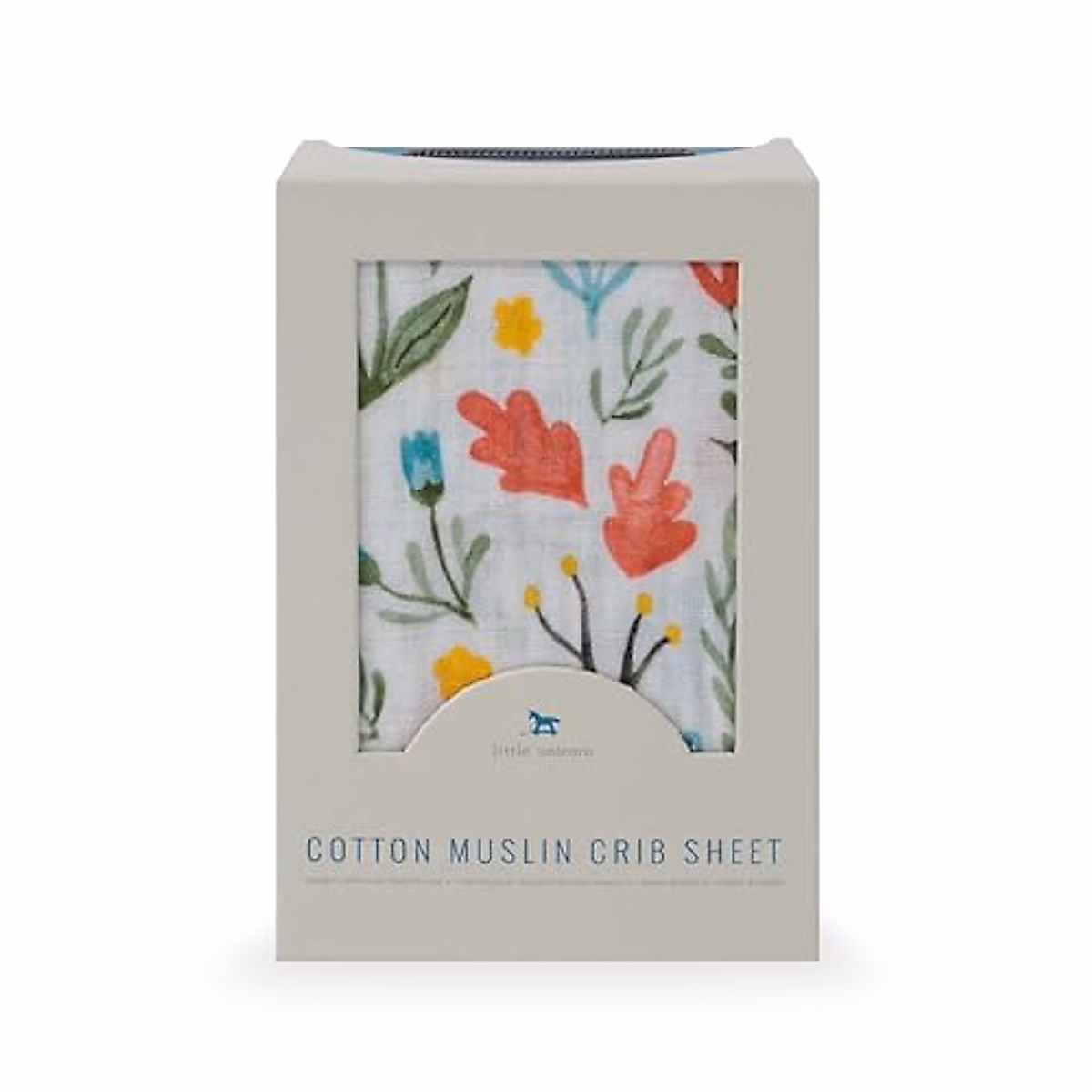 Little Unicorn – Meadow Fitted Crib Sheet | Fitted Crib Sheet | 100% Cotton Muslin | Super Soft | Sized for Standard Baby Crib & Toddler Mattress | Machine Washable | 52” x 28” x 9”