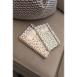 Southworth Premium Journal, 5.5” x 8.25”, Sage Cheetah Design, Premium 28lb/105gsm Paper, Perforated Sheets and Page Corners, 3 Ribbon Placeholders, 80 Ruled Sheets/160 Ruled Pages (91929)