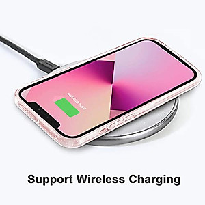 JJGoo Compatible with iPhone 13 Case, Clear Glitter Soft TPU Shockproof Protective Bumper Cover, Sparkle Bling Sparkly Cute Slim Women Girls Phone Case for iPhone 13, 6.1inch