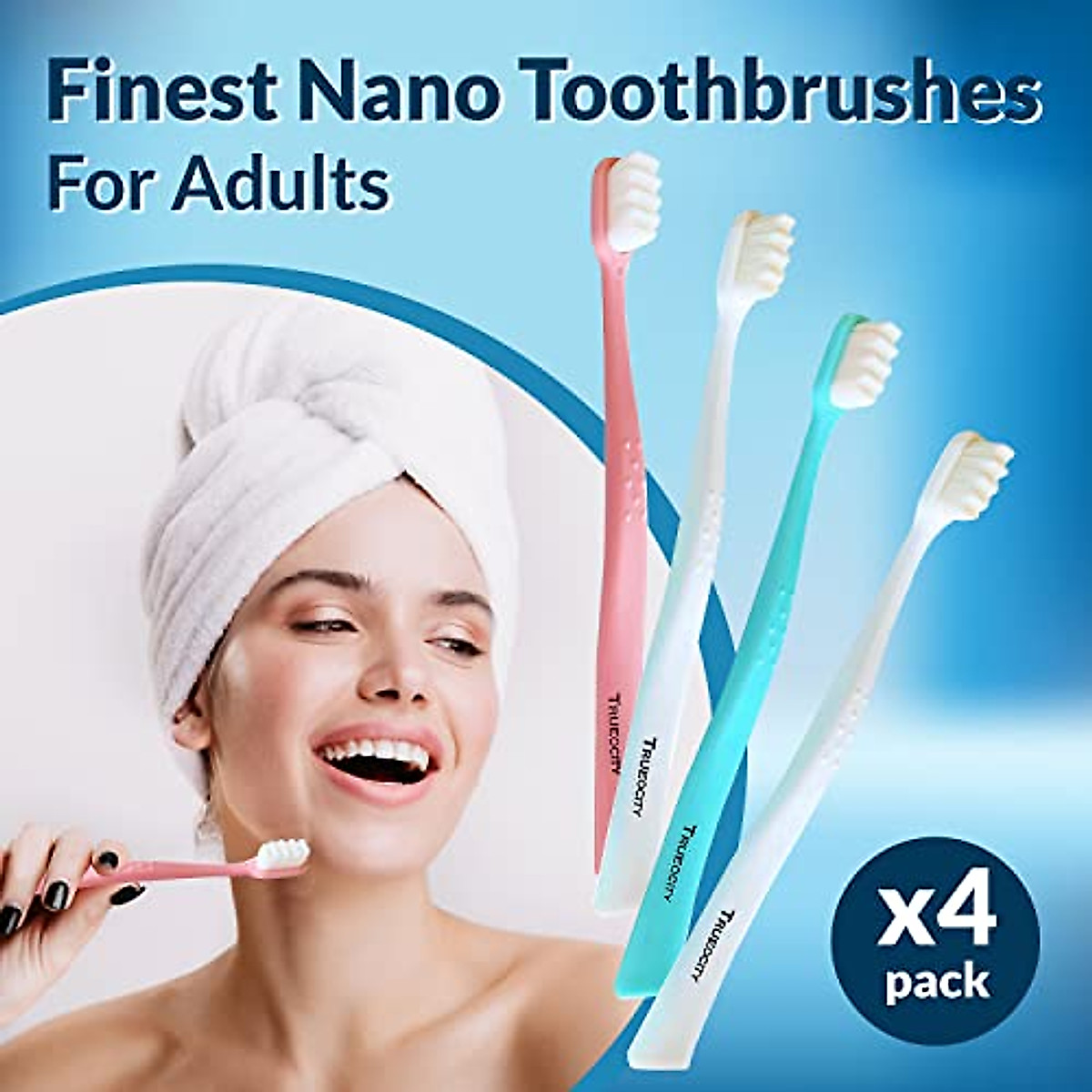 Extra Soft Toothbrushes For Adults - 20,000 Bristles, Super Nano Toothbrushes for Adults For Sensitive Gums, Toothbrush Soft Bristle Adult, Ultra Soft Bristle Toothbrush, Tooth brush, Soft Toothbrush