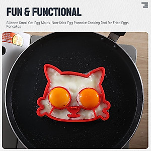 Breakfast Omelette Mold Easy To Clean Custom Silicone Pancake Dog Frog Egg Fired Mould (Yellow-SmileFace)