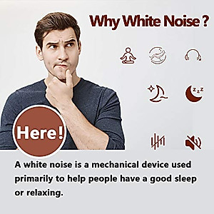 Magicteam Sound Machines White Noise Machine with 20 Non Looping Natural Soothing Sounds and Memory Function 32 Levels of Volume Powered by AC or USB and Sleep Sound Timer Therapy for Baby Kids Adults