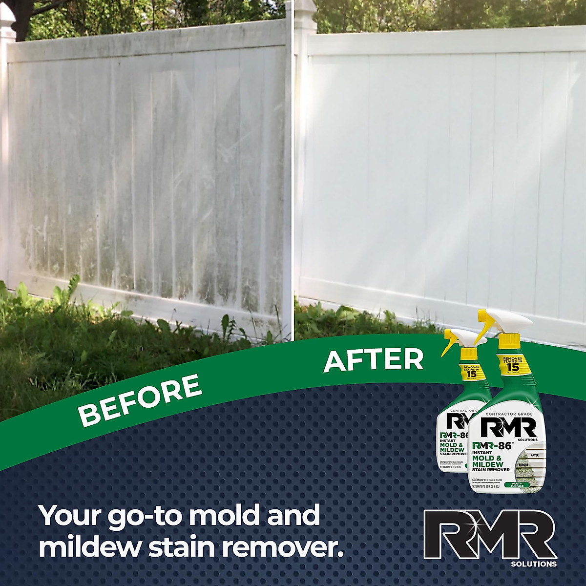 RMR-86 Instant Mold and Mildew Stain Remover Spray - Scrub Free Formula, 2 Pack - 32 oz.
