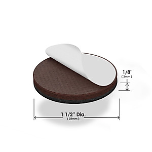 Slipstick GorillaPads CB149 Non-Slip Furniture Pads/Rubber Grippers (Set of 8) Self-Adhesive Furniture Feet Floor Protectors, 1-1/2 inch Round, Black