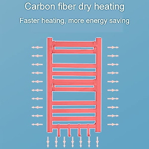 Constant Temperature Electric Heating Towel Rack Bathroom Toilet Towel Rack Hanging Rod Rack,White