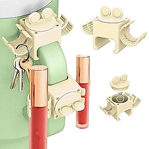 3-in-1 for Stanley Cup Chapstick Holder, Handle Hook and Ring&Jewelry Holder, Double-Sided Hook, Travel Lipgloss Storage Holder Organizer for Stanley Tumbler